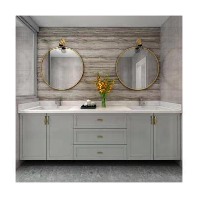 China Two Sets Sinks and Faucets Large Bathroom Vanity Set with Separate Mirror Width 38-46 for sale