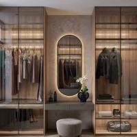China Modern Wardrobe Light Luxury Room Cabinet Wooden Combination for Household Organization for sale