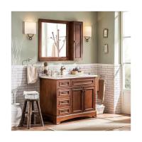 China Customized Designs Wood Grain Readymade Vanity Units for Modern Australian Bathrooms for sale