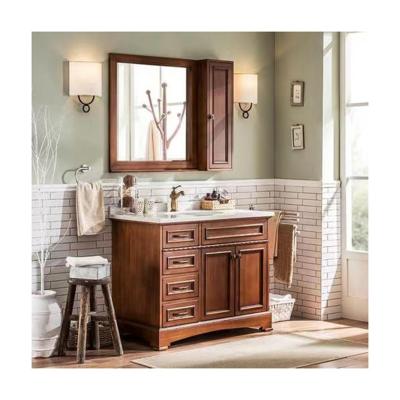 China Customized Designs Wood Grain Readymade Vanity Units for Modern Australian Bathrooms for sale
