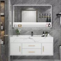 China Acrylic Door Panel Surface Treatment Bathroom Vanity Furniture Made in Italian Style for sale