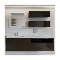 China Wall Mounted Bathroom Vanities PVC Modular Furniture 38-46 in Width Bathroom Cabinet for sale