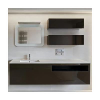 China Wall Mounted Bathroom Vanities PVC Modular Furniture 38-46 in Width Bathroom Cabinet for sale