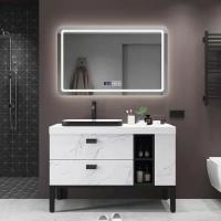 China Wall Mounted Bathroom Vanities PVC Modular Furniture 38-46 in Width Bathroom Cabinet for sale