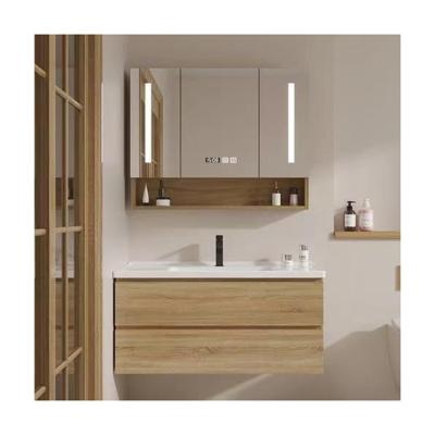China Acrylic Door Panel Surface Treatment Hotel Bathroom Vanity Cabinet for Apartment for sale