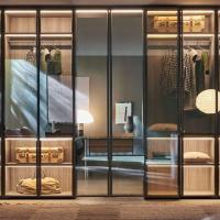 China 2024 Contemporary Aluminium Wooden Bedroom Furniture Set for Custom Armoire Closet for sale