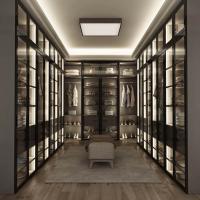 China 2024 Contemporary Aluminium Wooden Bedroom Furniture Set for Custom Armoire Closet for sale