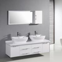 China Hotel Bathroom Vanity with Acrylic Surface Treatment and Wall Mounted Installation for sale