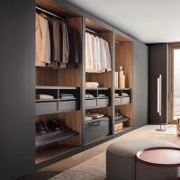 China Contemporary Bedroom Walk-in Wardrobe with Custom Wooden Design and MR HDF Board for sale