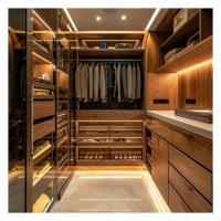 China Home Furniture Essential 2024 Glass Door Wardrobe for Bedroom and Cloakroom for sale