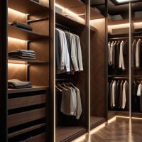 China Home Furniture Essential 2024 Glass Door Wardrobe for Bedroom and Cloakroom for sale