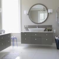 China Organize Your Bathroom with Custom Wash Basin Floating Vanity Cabinet and Countertops for sale