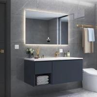 China Organize Your Bathroom with Custom Wash Basin Floating Vanity Cabinet and Countertops for sale