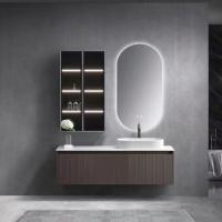China Customized Italian Bathroom Vanity with LED Mirror YALIG Customizable Color and Design for sale