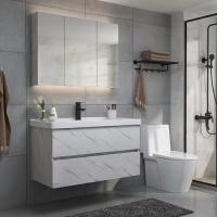 China Customized Italian Bathroom Vanity with LED Mirror YALIG Customizable Color and Design for sale