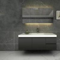 China Efficiently Organize Your Bathroom with Our Customizable Modern Floating Vanity Cabinet for sale