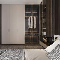 China Contemporary Luxury Glass Closet Wardrobe Design for Home Villa Hotel and Apartment for sale