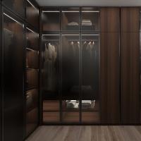 China Contemporary Luxury Glass Closet Wardrobe Design for Home Villa Hotel and Apartment for sale