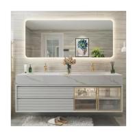 China Customized Designs and MDF Door Material in YALIG Floating Vanity Set for Modern Bathrooms for sale