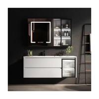 China Customized Designs and MDF Door Material in YALIG Floating Vanity Set for Modern Bathrooms for sale