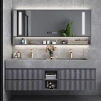 China Customized Designs and MDF Door Material in YALIG Floating Vanity Set for Modern Bathrooms for sale