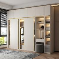 China YALIG Customized Italian Open Automatic Sliding Door Walk in Closet Wardrobe for Bedroom for sale