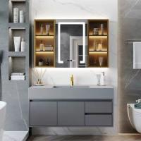 China Add Elegance to Your Bathroom with Luxury Custom Wash Basin and Floating Vanity Cabinet for sale