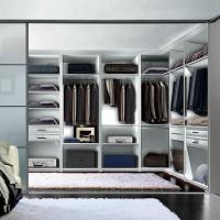 China Customizable Modern Walk-in System Organizer for Bedroom Clothes Wardrobe Cabinet for sale