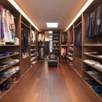 China Customized Natural Wood Grain Big Open Cloth Walk in Closet Wardrobe with Modern Style for sale