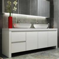 China Modern Handle-Free Design YALIG Gold Makeup Organizer for Bathroom Vanities and Sinks for sale