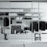 China Modern Customized Luxury French Aluminum Frame White PVC Wooden Walk in Closet Cabinets for sale