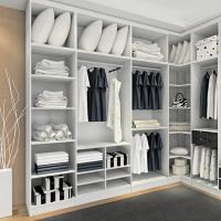 China Modern Customized Luxury French Aluminum Frame White PVC Wooden Walk in Closet Cabinets for sale