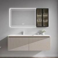 China Solid Wood Bathroom Wall Cabinet with Low MOQ and Countertop Included from Top Seller for sale