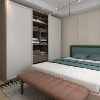 China Customizable Modern Style Bedroom Set with 2 Door Wardrobe Almari Furniture by YALIG for sale