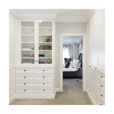 China YALIG Transparency Door and White Sunmica Designs for Wooden Wardrobe in Bedroom Sets for sale