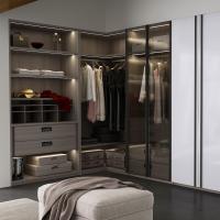 China YALIG Transparency Door and White Sunmica Designs for Wooden Wardrobe in Bedroom Sets for sale