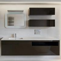 China Hotel Bathroom YALIG Bathroom Cabinet with White Finish and MDF Door Material for sale