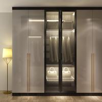 China Wooden Clothes Closet Custom Modern Luxury Design YALIG Hotel Bedroom Furniture Wardrobe for sale