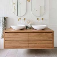 China YALIG 's Genuine Imported Oak Bathroom Cabinet Modern Design Style and 38-46 in Width for sale