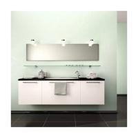 China Modern Burnished Solid Wooden Bathroom Cabinet with Acrylic Door Panel and Countertop for sale
