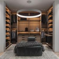 China Large Wooden Walk in Built-in Wardrobe for Modern Apartment 2D/3D and High End Design for sale