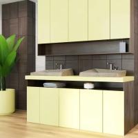 China Modern Cabinet Storage and Bathroom Vanity Light Combo with Mirror by YALIG Design for sale