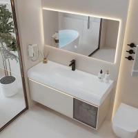 China Modern Bathroom Furniture YALIG Single Floating Dresser with Acrylic Surface Treatment for sale