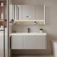 China Modern Bathroom Furniture YALIG Single Floating Dresser with Acrylic Surface Treatment for sale