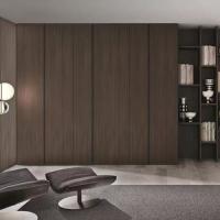 China Minimal Maintenance Modern Wood Color Melamine Swing Door Bedroom Wardrobe for Villa for sale