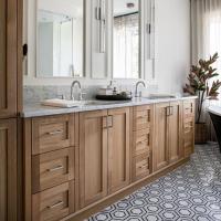 China YALIG Cabinet Shaker Fluted Panel Quartz Countertop Bathroom Vanity for 38-46 in Width for sale