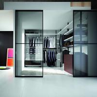 China NO Folded Modern Style Walnut Sliding Doors Wardrobe with Dressing Table Customizable for sale