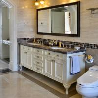 China YALIG Simply White Slab Lacquer Cherry Coffee Sheen Stain Shaker Under Bathroom Cabinet for sale