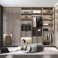 China YALIG Mobile PVC Cupboard Plywood Wardrobe Design for Home Villa Hotel Apartment for sale