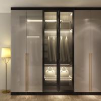 China YALIG Mobile PVC Cupboard Plywood Wardrobe Design for Home Villa Hotel Apartment for sale